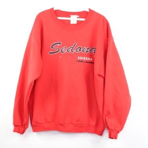 Hanes | Sweaters | Vtg 9s Mens Large Sedona Arizona Sweatshirt Red ...